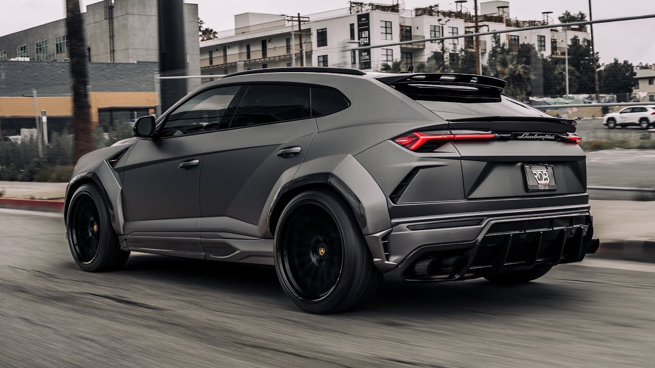 Matte Dark Gray Lambo Urus Goes by the Hair Salon, Achieves “Widebody ...