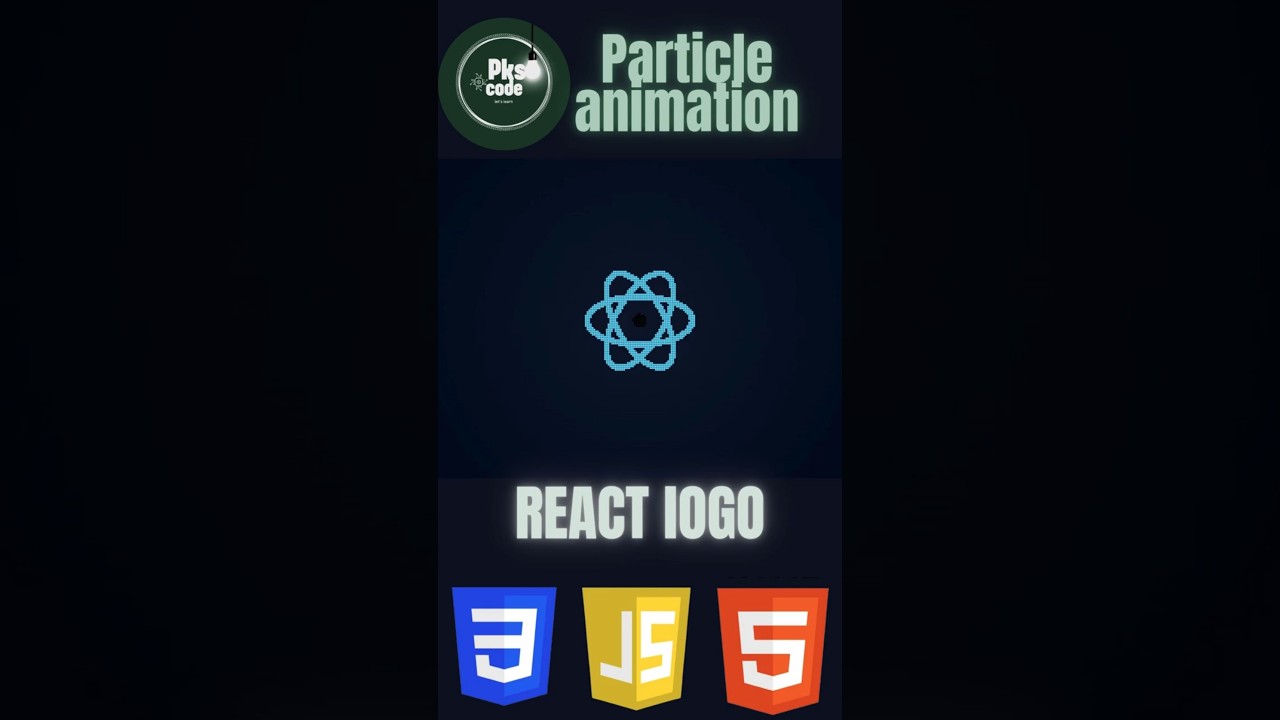 Build React Logo Particle Animation | CSS + JS Project #webdevelopment