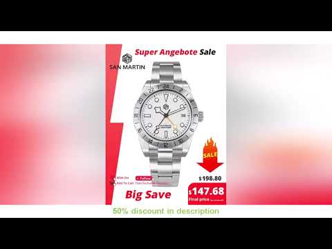 Latest Products You Must Know! San Martin New 39mm NH34 BB GMT Automatic Mechanical Watch Sport Wa