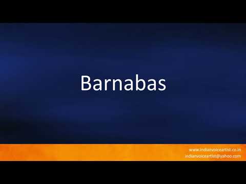 How to pronounce "Barnabas". (Bible)