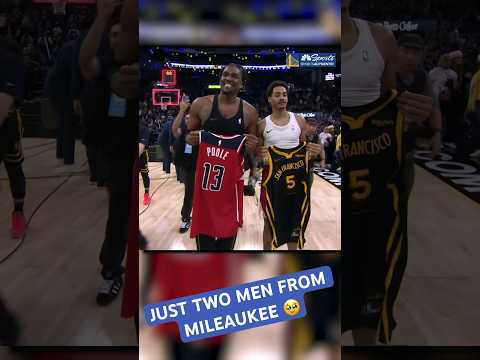 Kevon Looney and Jordan Poole exchanging jerseys after the Warriors-Wizards game 🥹 | NBC Sports BA