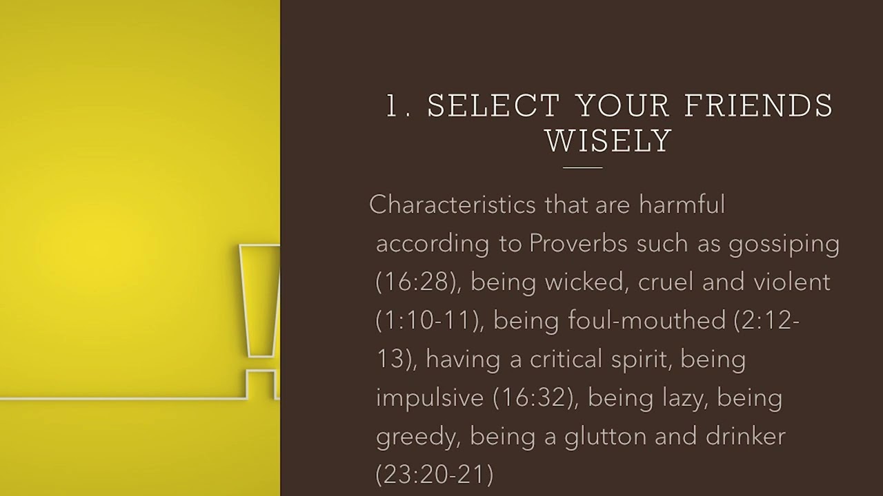 How to be a Good and Wise Friend (Selected Proverbs) – Eig Blog