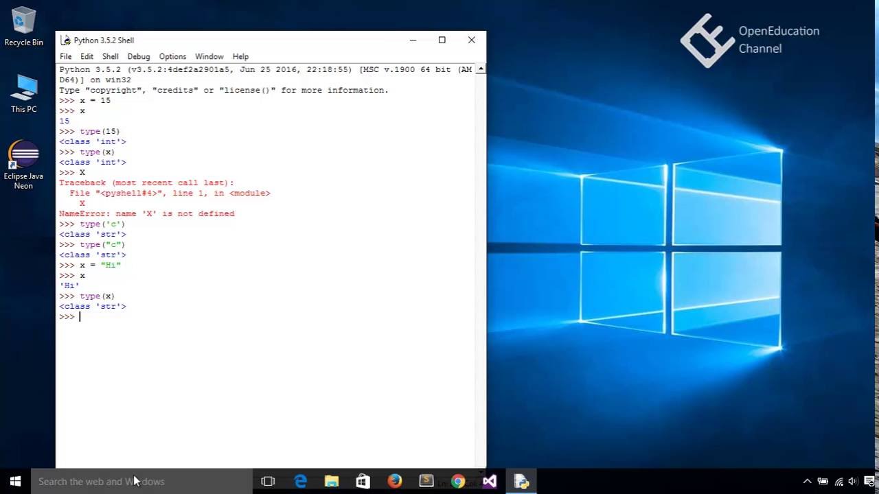 Python Tutorial for Beginners 2 - Variables and Data types