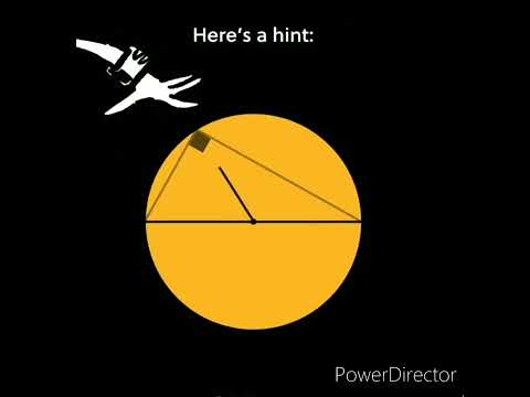 right angle triangle inside circle