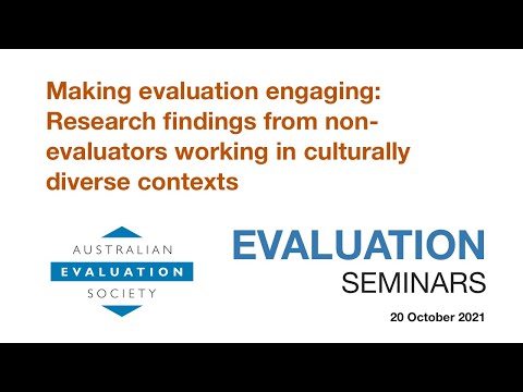 Making evaluation engaging: Research findings from non-evaluators working in diverse contexts