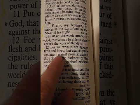 For we wrestle not against flesh (EPHESIANS 6:12)