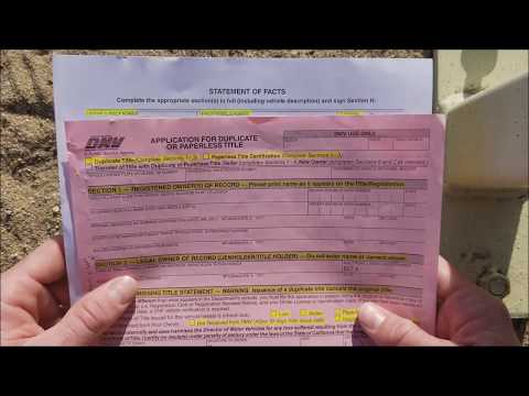 How To Replace A Lost Car Title