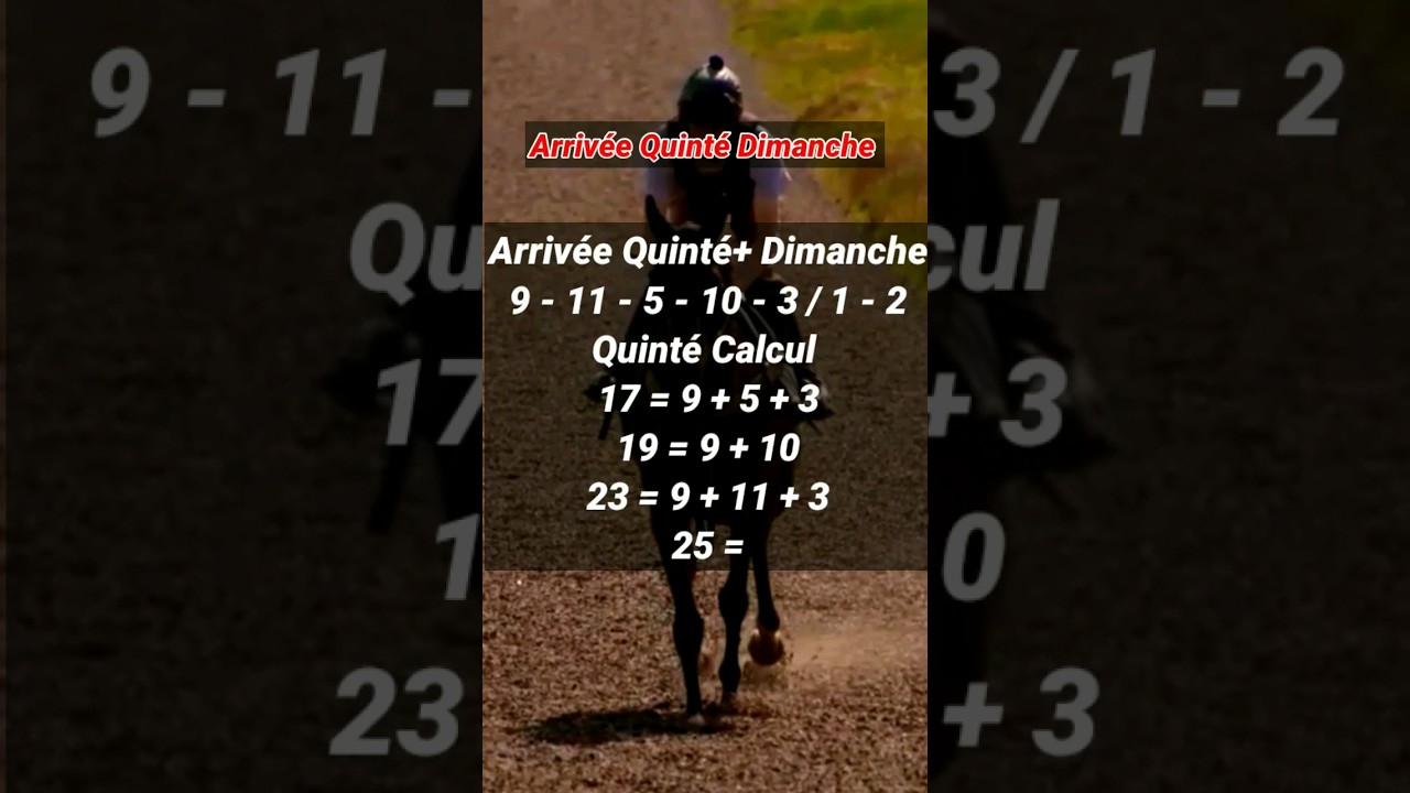 Arrivée Quinté d'aujourd'hui, #pmu #coursehippique #france