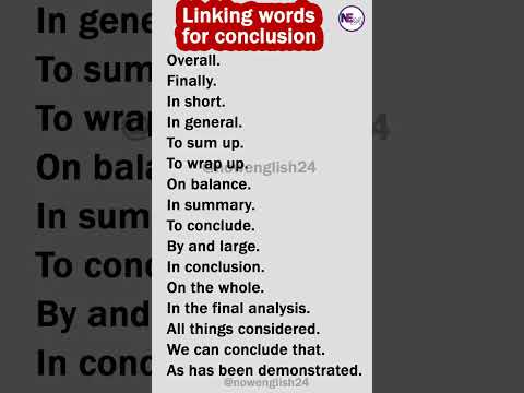 Linking Words for Conclusion #shorts #connectors