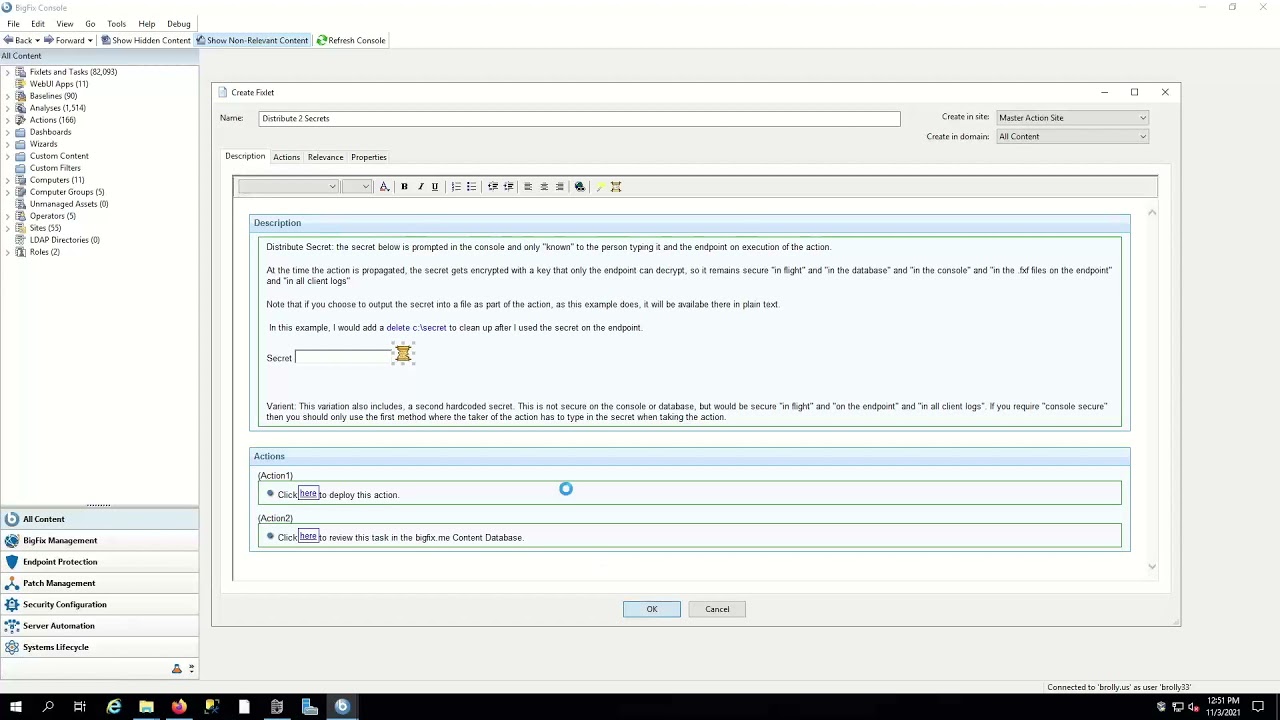 BigFix Platform  - Secure Parameters