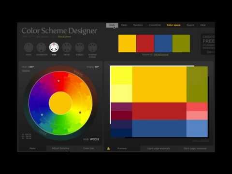 Colour scheme design - How to Use ColorSchemeDesigner.com