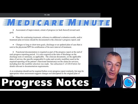 Medicare Progress Note Requirements for Physical Therapy, Occupational Therapy #MedicareBilling