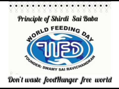 Principle of Shirdi Sai Baba world feeding day , LOGO Don't waste food Hunger free world