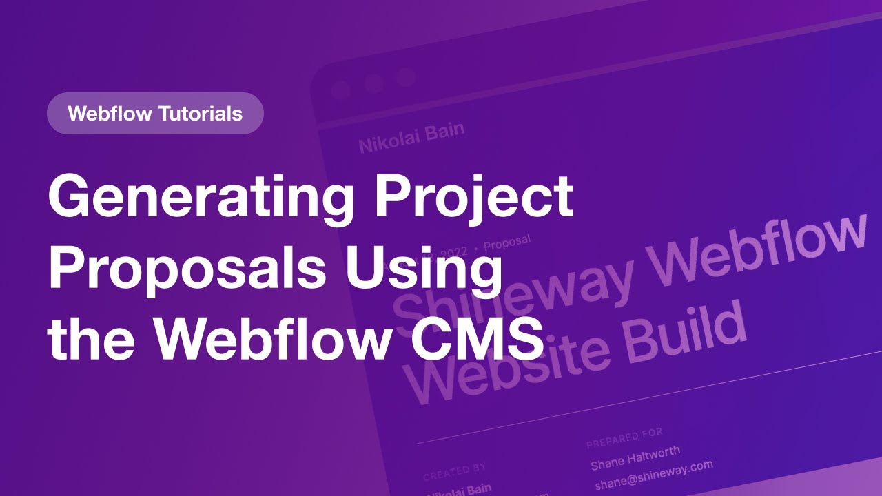 Generating Project Proposals Using the Webflow CMS