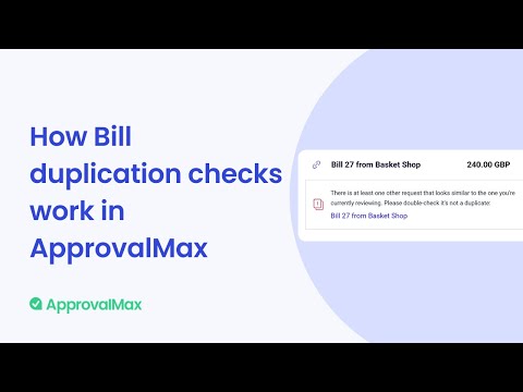 How Bill duplication checks work in ApprovalMax