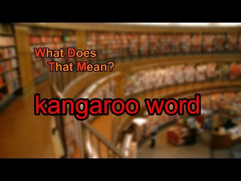 What does kangaroo word mean?