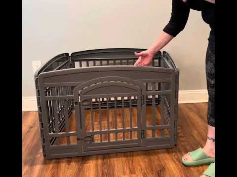 Amazon Basics Dog Playpen, Pet Exercise Pen with Door Review