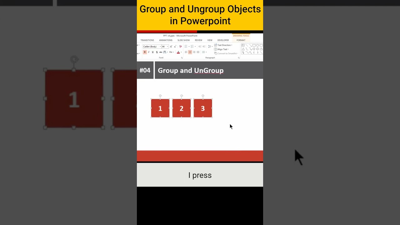 Group and Ungroup Objects in PowerPoint