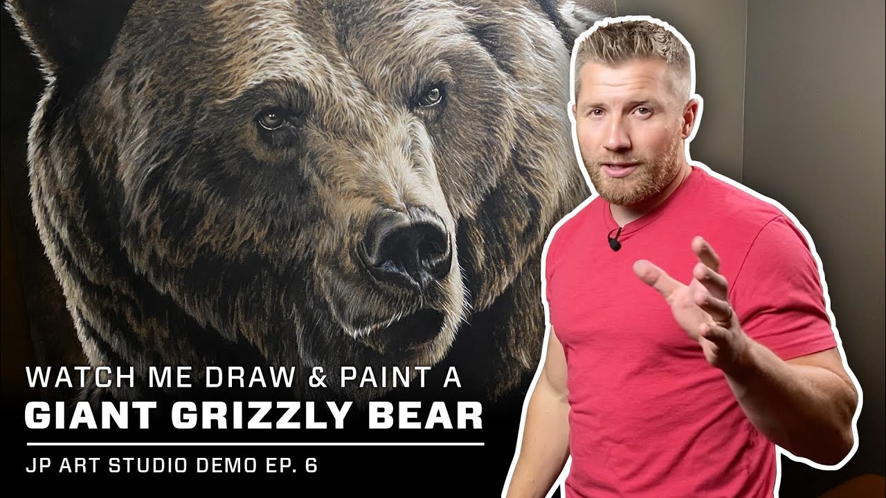 Watch Me Draw & Paint a Giant Grizzly Bear!