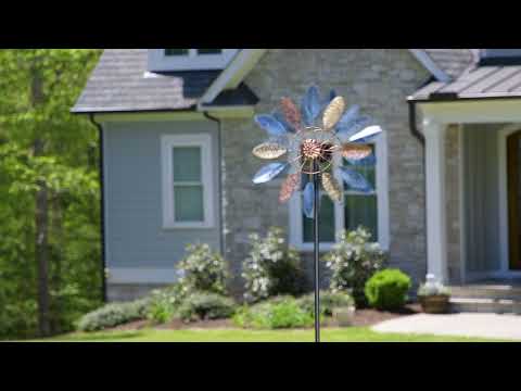 75-inch Blue & Copper Patterned Wind Spinner (47M5242)