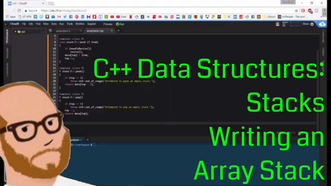 Data Structures in C++ - Stack - Day 1 - Writing an Array Stack