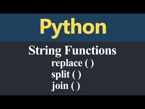 Learn replace split and join String Functions in Python Hindi - Mind Luster