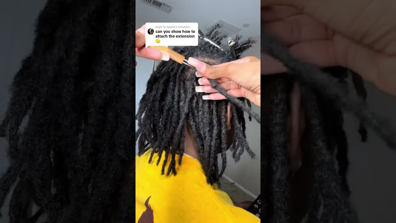 HOW TO ATTACH LOC EXTENSIONS TO NATURAL LOCS #locs #locrepair