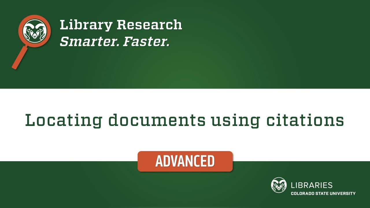 Locating documents using citations