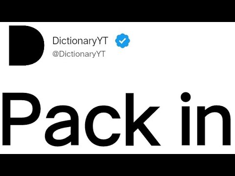 Pack in Meaning in English