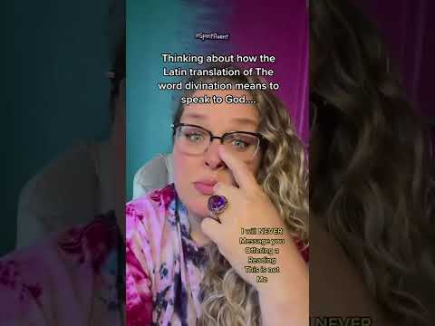 Thinking about how the Latin translation of The word divination means to speak to God…. Look to the