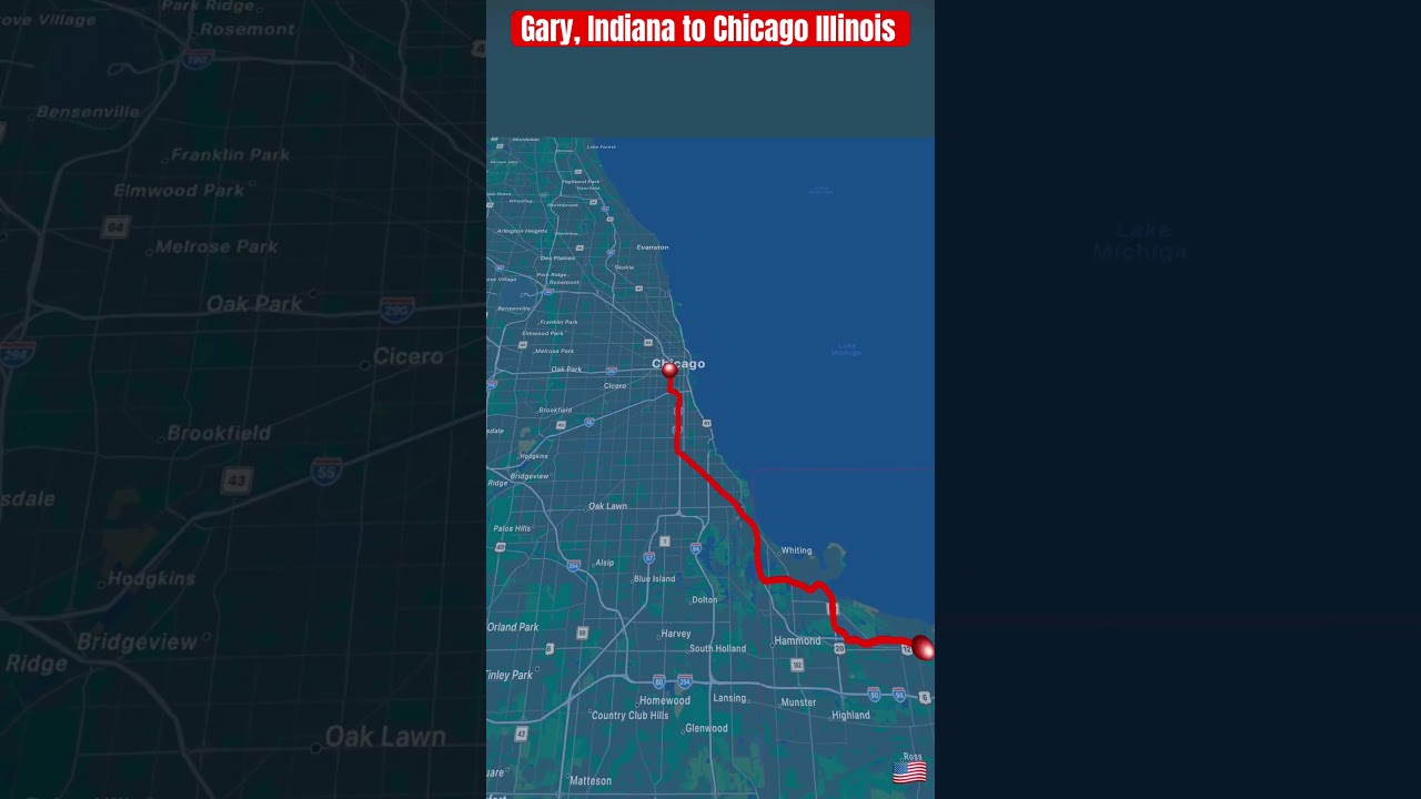 Gary, Indiana to Chicago Illinois #usa #Illinois #Indiana