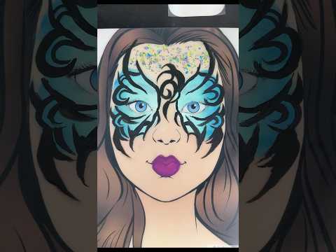 Tribal Butterfly Face Paint #facepainting #tutorial #makeup #artist #makeuptutorial #explore #fyp