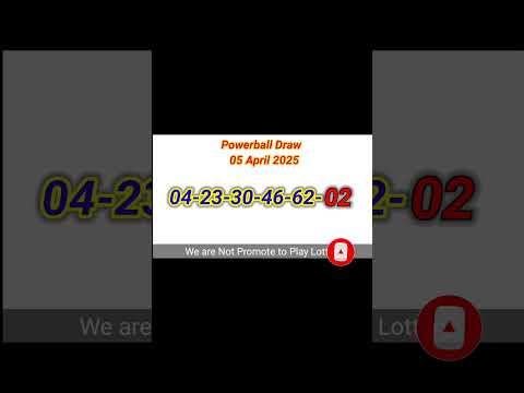 Powerball Result Saturday April 05 2025 | #powerball_result_today