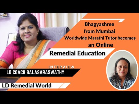 Bhagyashree From Mumbai, Worldwide Marathi Tutor also become ONLINE REMEDIAL EDUCATOR