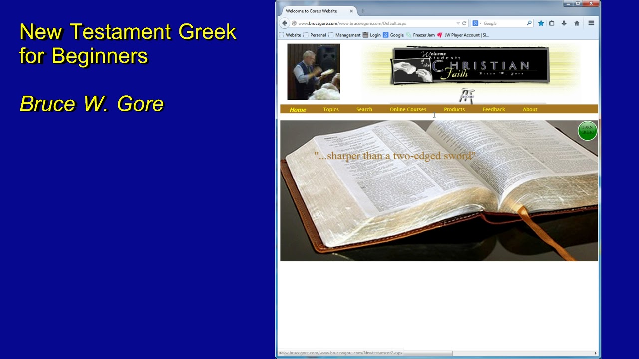 Introduction to Course in New Testament Greek