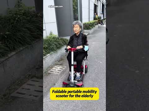 Lightweight folding mobility scooter 4-wheel-scooter #wheelchair #electricvehicle #elderly #scooter