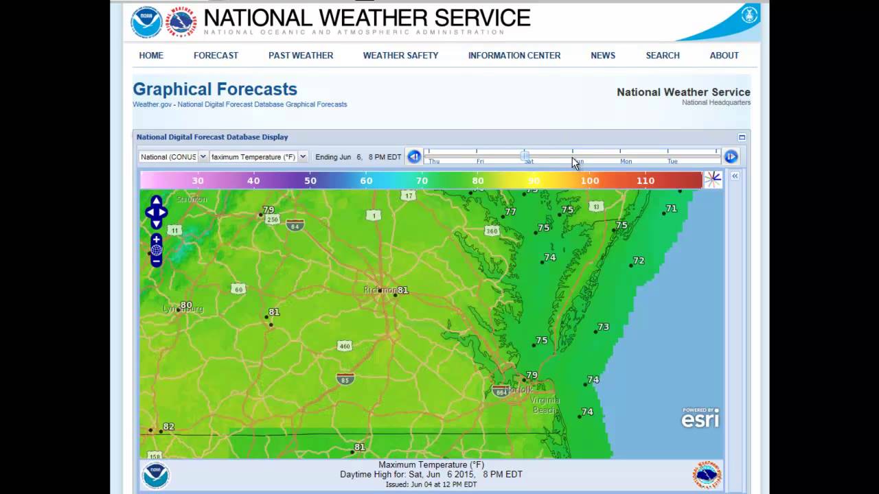 National Weather Service Digital Forecast Viewer