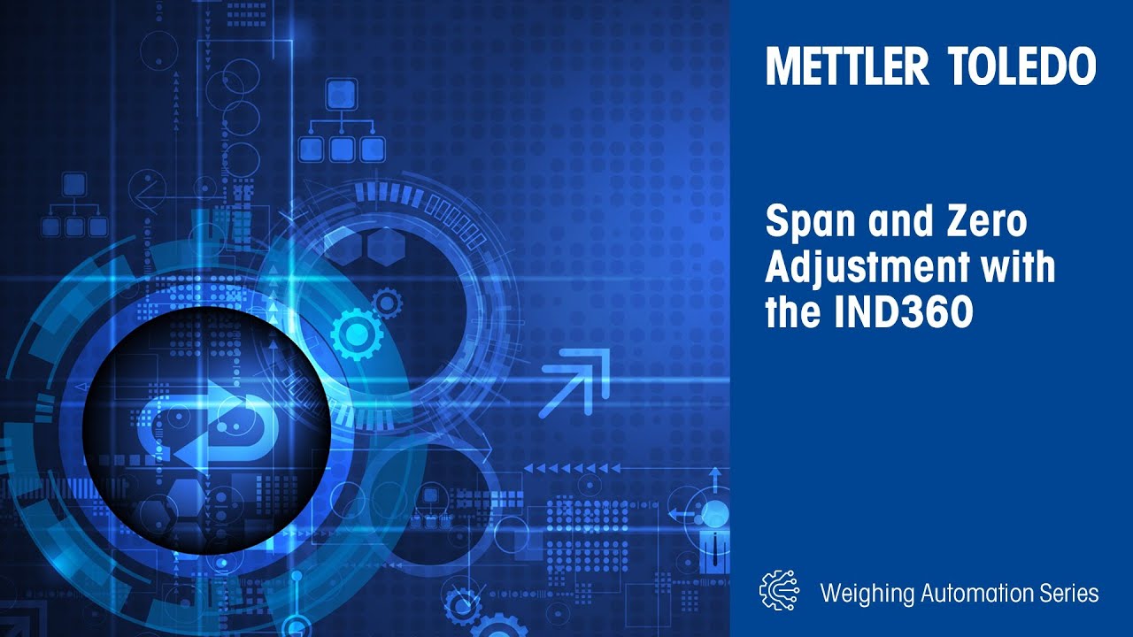 Span and Zero Adjustment with the IND360