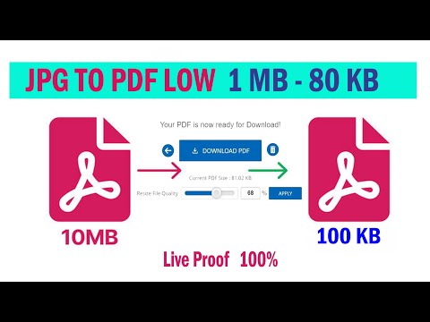 JPG TO PDF 50KB TO 100KB | PDF Less Than 100kb Converter Free | jpg to pdf file converter