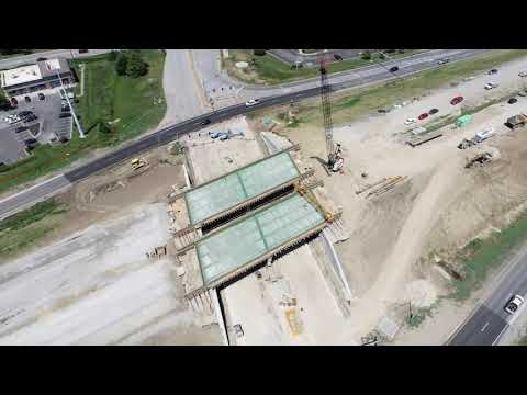 Chipman & 50 hwy Bridge Construction Update Video | Lee's Summit, Missouri | 4K Drone Video