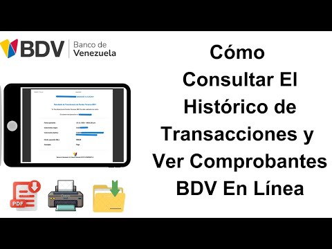 Cómo Buscar Comprobantes de Transacciones de BDV En Línea. Banco de Venezuela 2025