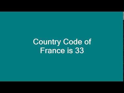 Country Code of France is 33