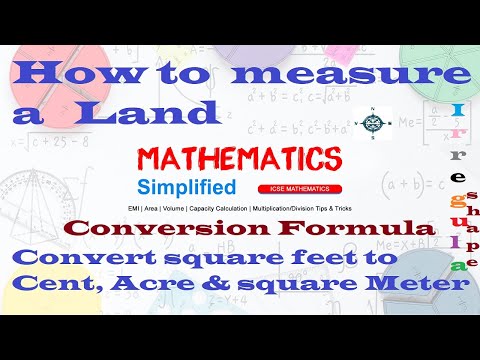 How to Calculate Land Area | Land Area in square feet | Convert square feet to Cent.