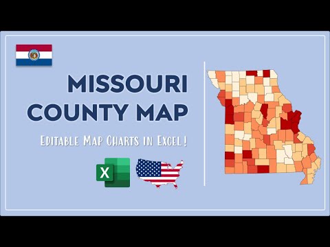 Missouri County Map in Excel - Counties List and Population Map