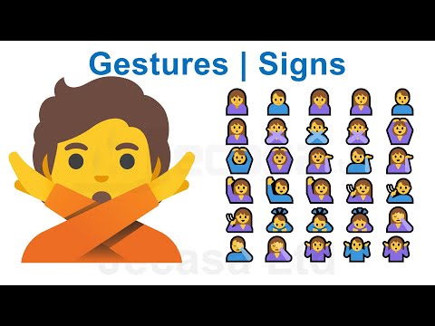 Emoji Meanings Part 6 - Gestures | Person | People | English Vocabulary