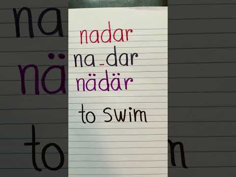 How to pronounce”to swim”in Spanish.