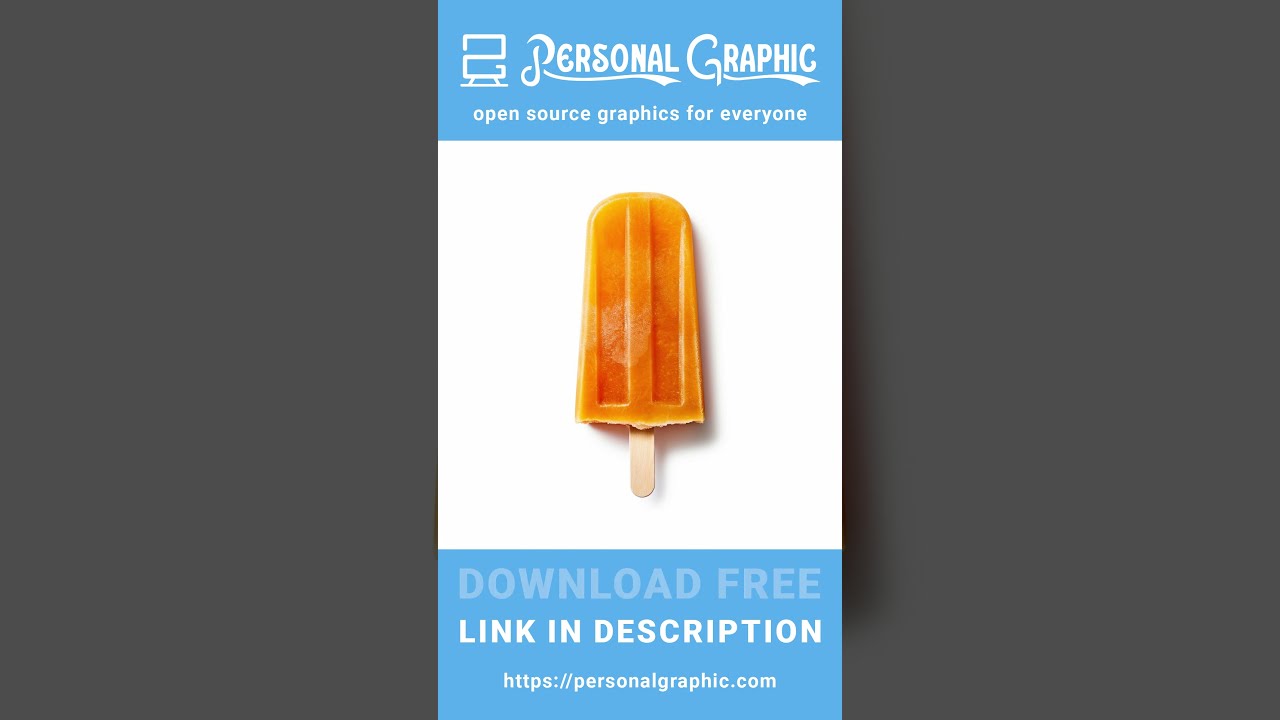 Download Free Orange Popsicle Isolated On White Background Image. #shorts