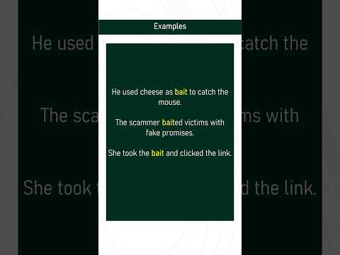 bait # Expand Your English Vocabulary