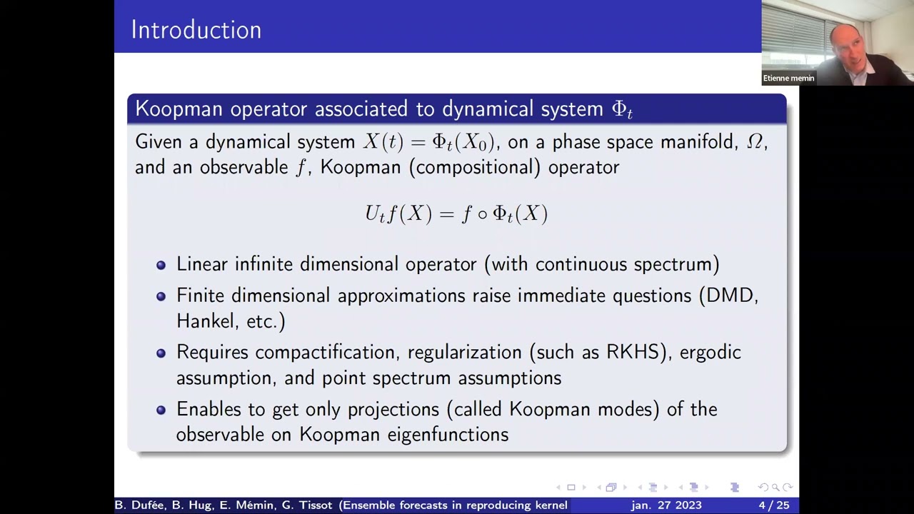 Etienne Memim, Ensemble forecasts in reproducing kernel Hilbert spaces