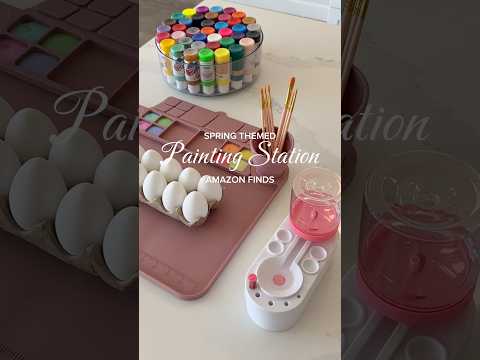 Setting up a painting art station #artstation #paintingstation #asmrvlog #asmrvideo #amazonfinds2025